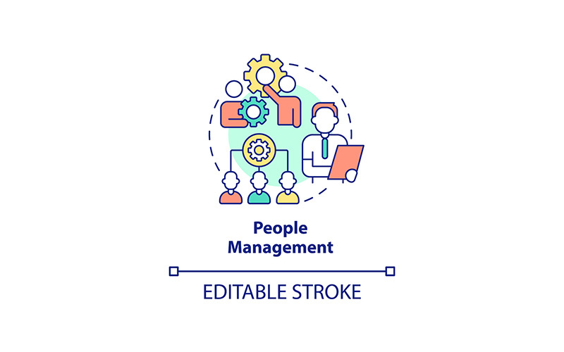 People Management Concept Icon #253481 - TemplateMonster