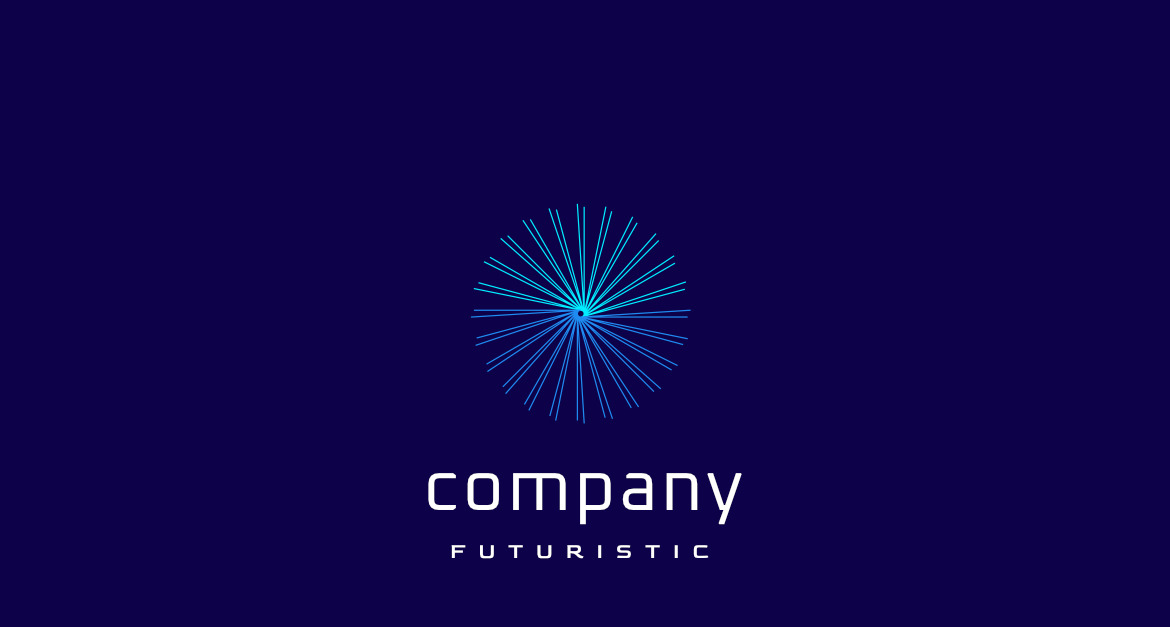 Dynamic Line Abstract Blue Logo #253611 - TemplateMonster