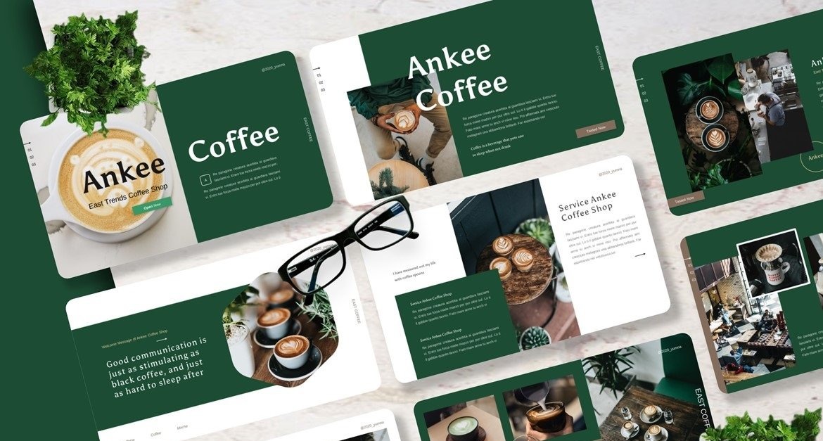 Ankee - Kahve Dükkanı Powerpoint #253759 - TemplateMonster