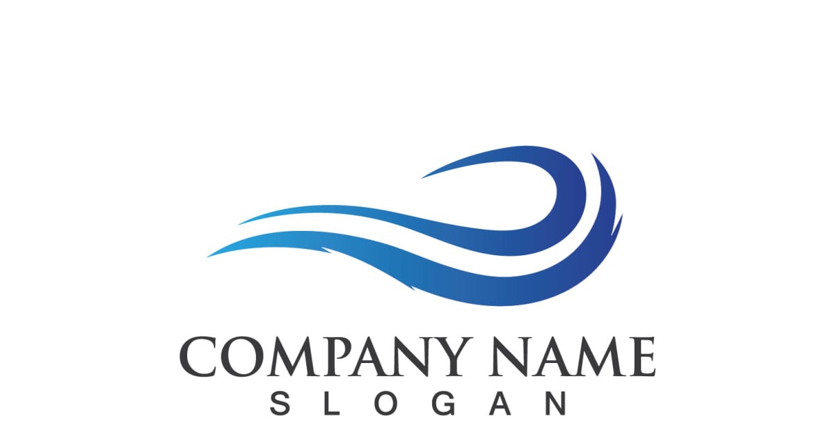 Dalga Su Logosu Ve Sembol Vektör V4 #254178 - TemplateMonster