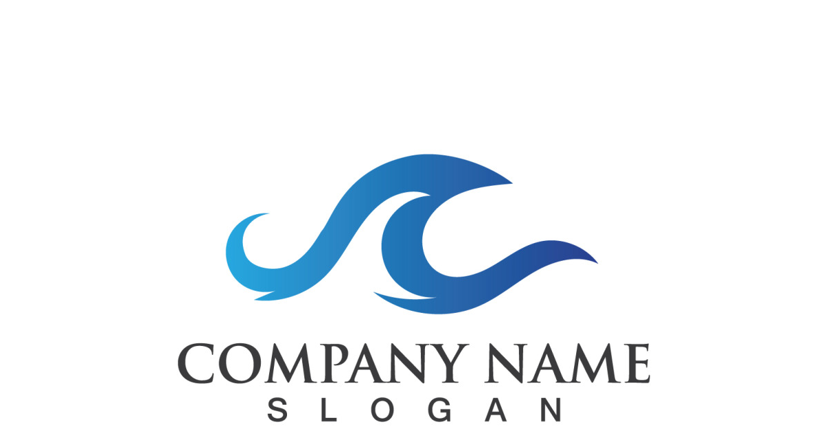 Wave Water Logo And Symbol Vector V11 - TemplateMonster