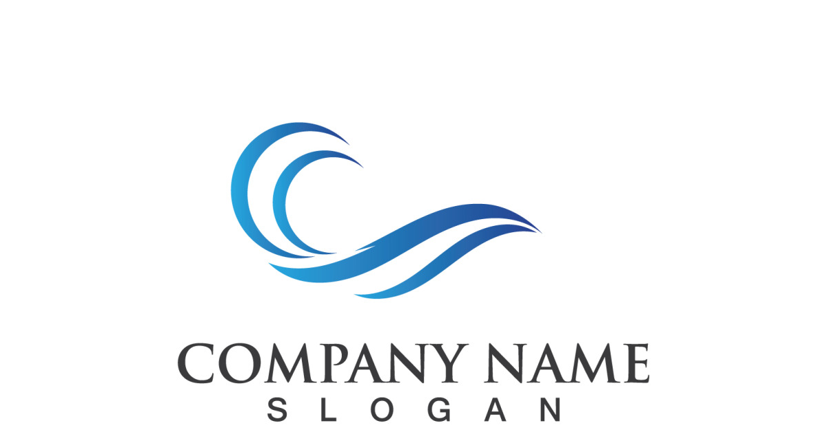 Wave Water Logo And Symbol Vector V14 - TemplateMonster