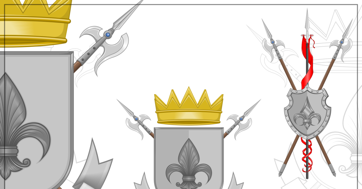 Disegno vettoriale stemma medievale #254288 - TemplateMonster