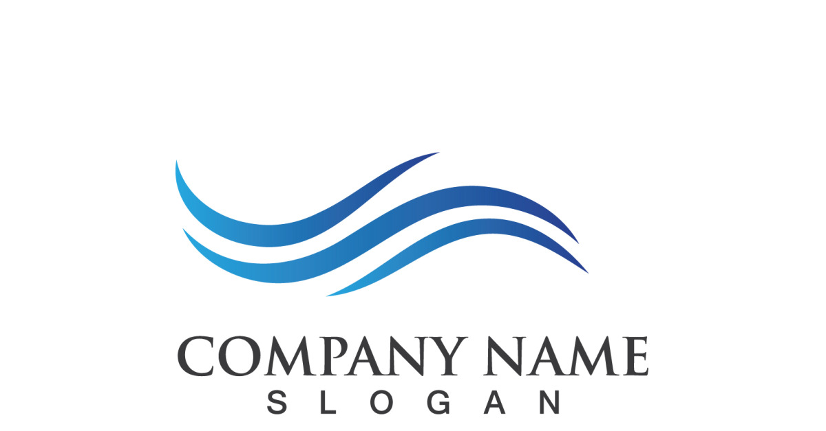 Wave Water Logo And Symbol Vector V30 - TemplateMonster