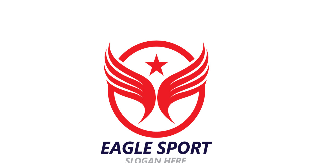 Eagle Sport Wing Logo And Symbol V3 #254392 - TemplateMonster