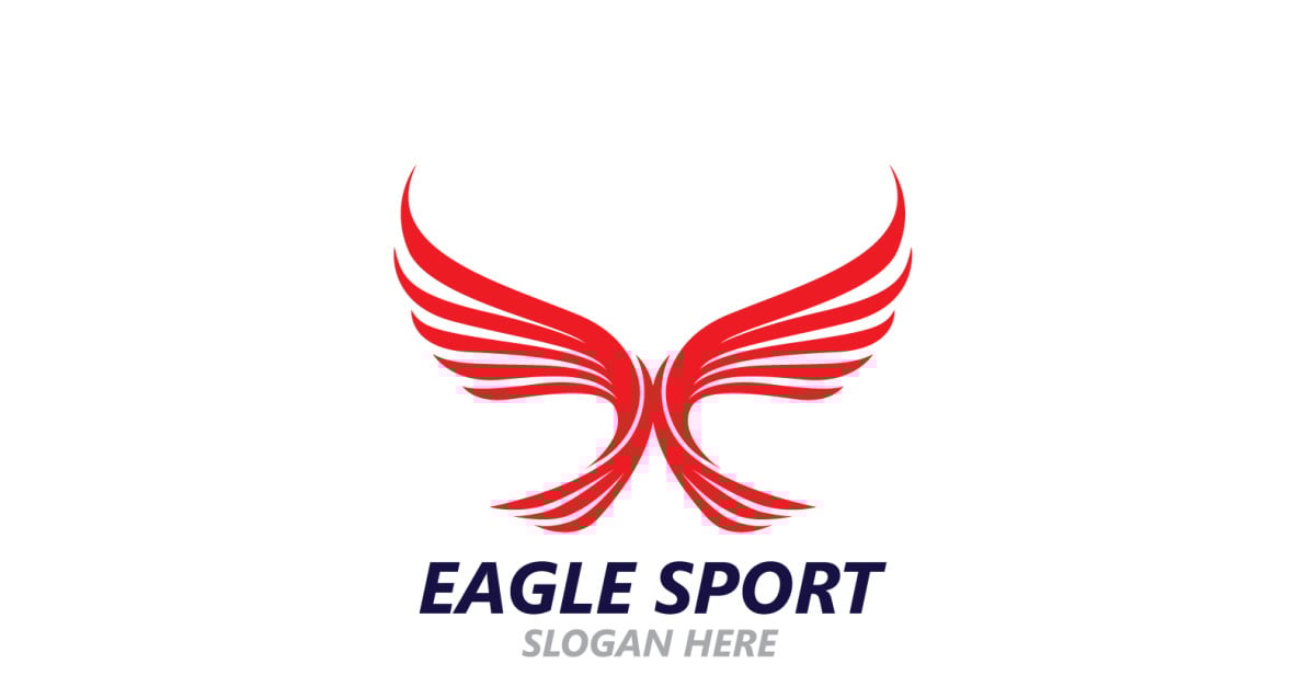 Eagle Sport Wing Logo And Symbol V4 #254393 - TemplateMonster