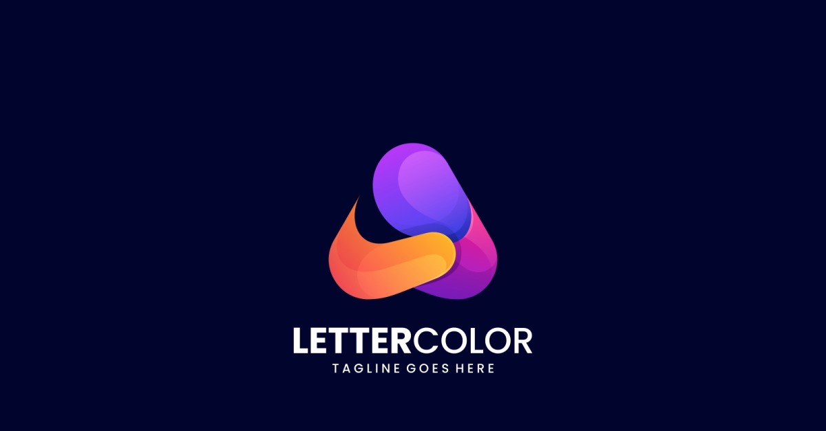 Design de logotipo gradiente de cor de letra