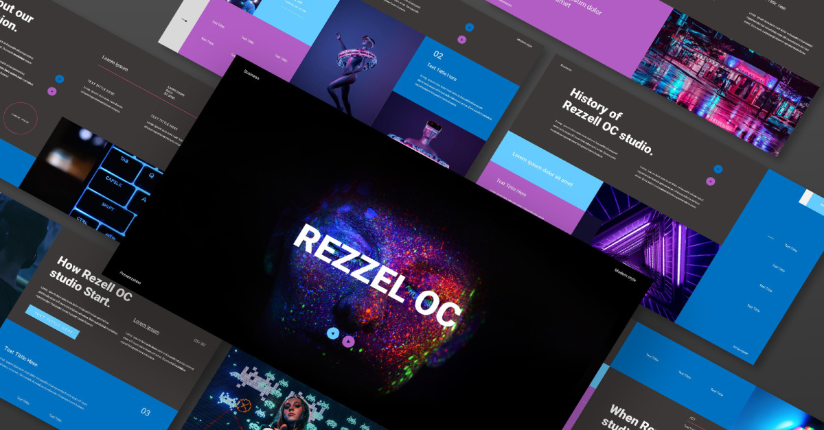 Rezzel OC Business Powerpoint Template - TemplateMonster