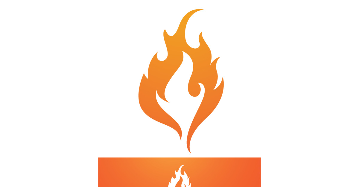 Alev Ateş Sıcak Logo Vektör Sembolü V11 - TemplateMonster