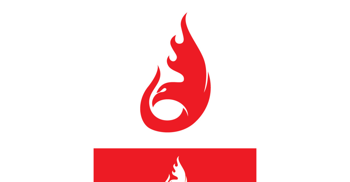 Alev Ateş Sıcak Logo Vektör Sembolü V2 - TemplateMonster