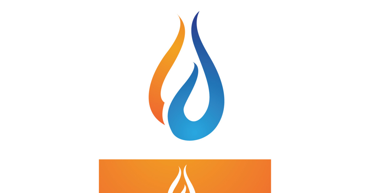 Alev Ateş Sıcak Logo Vektör Sembolü V8 - TemplateMonster