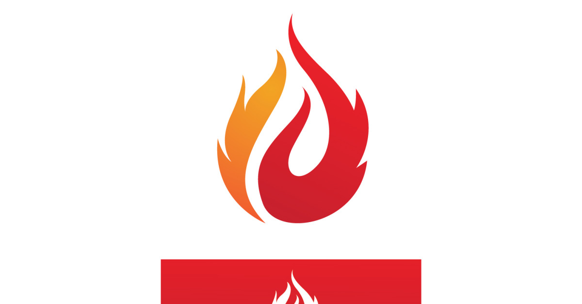Flammen-Feuer-heißes Logo-Vektor-Symbol V13 - TemplateMonster