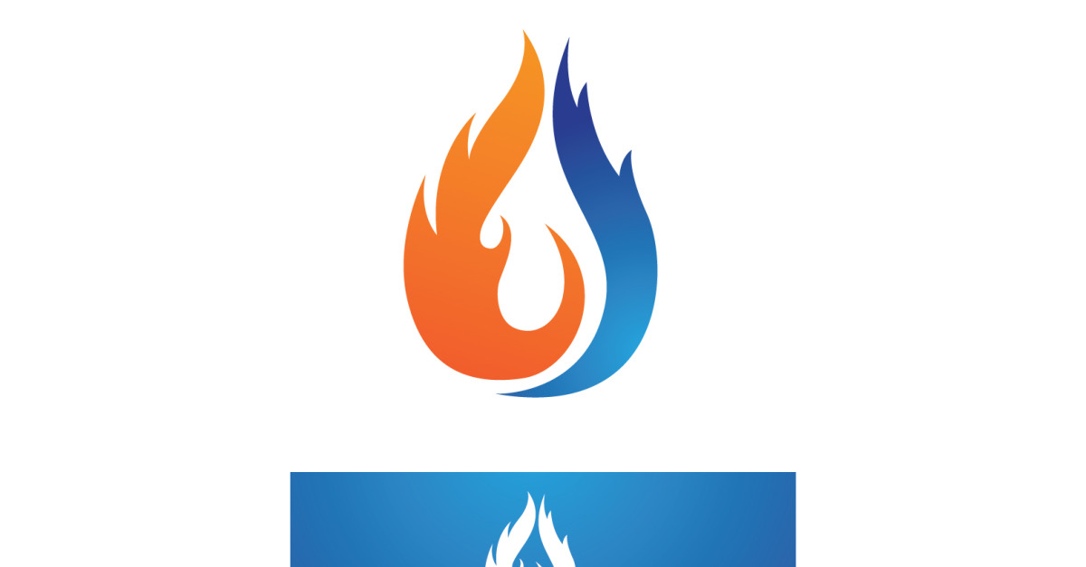 Alev Ateş Sıcak Logo Vektör Sembolü V4 - TemplateMonster