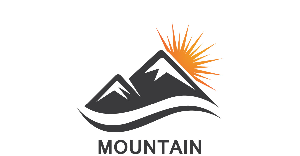 Berg Icon Logo Design Vektorlandschaft V16 - TemplateMonster