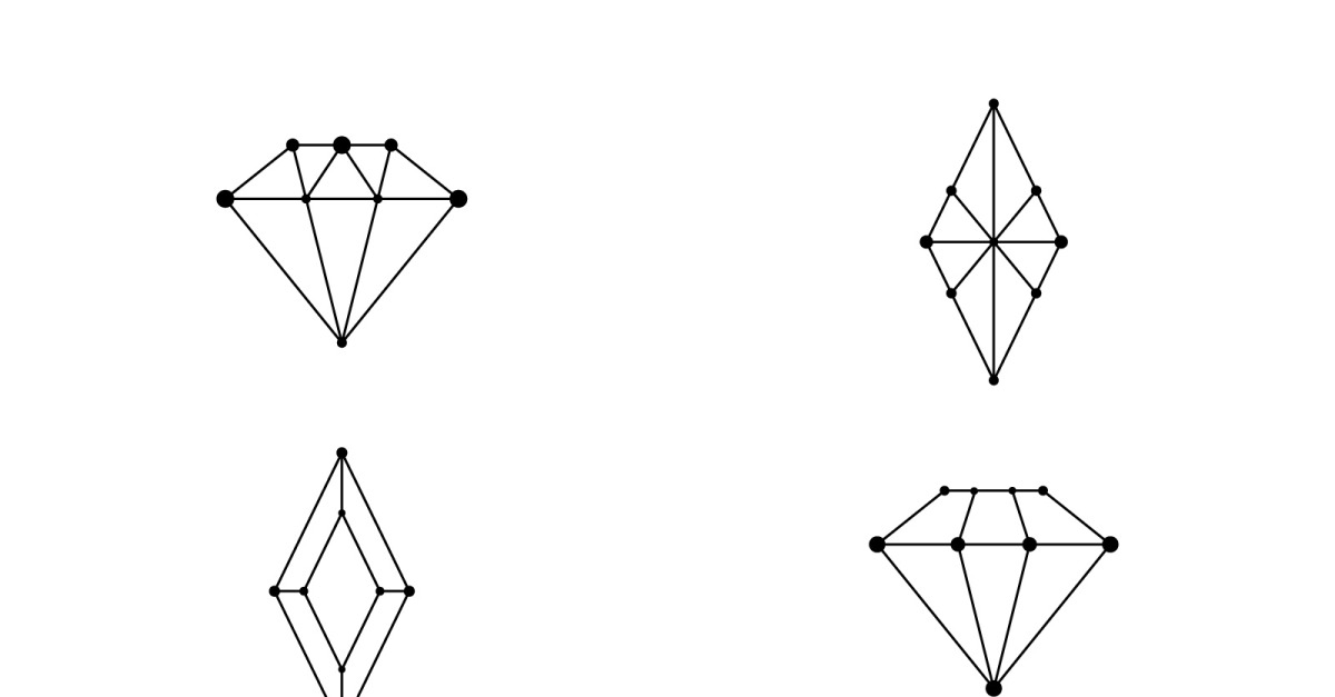 Diamond Line Icon Design Vector Template V10