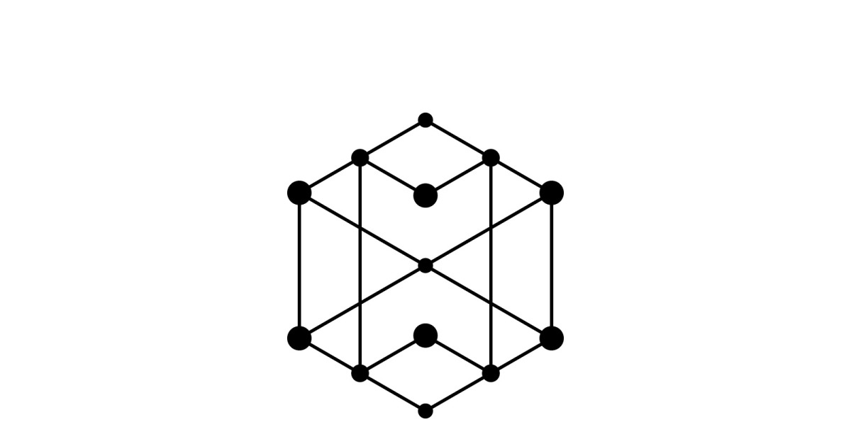 Modèle vectoriel de conception d'icône de ligne polygonale V2