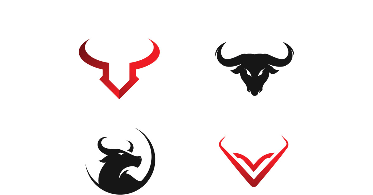 Símbolo de vetor de logotipo de touro V11 - TemplateMonster