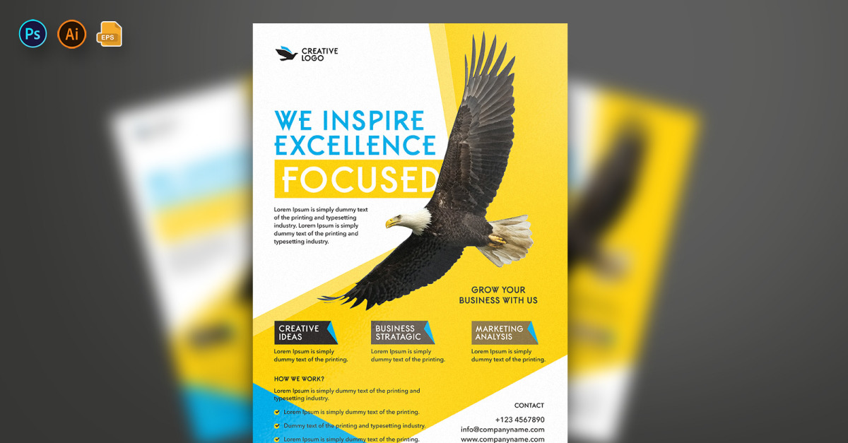 Inspired Excellent Flyer Print and Social Media Template