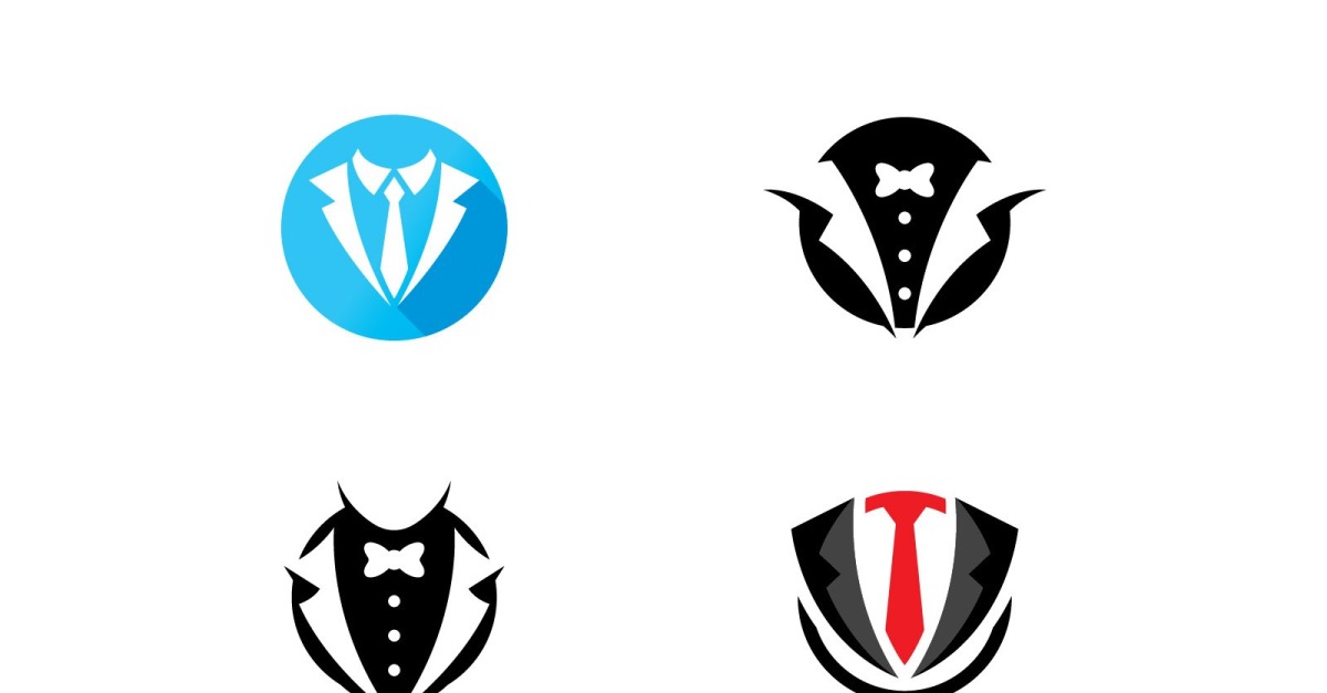 Smokingové šaty Logo Vector Symbol V14 - TemplateMonster