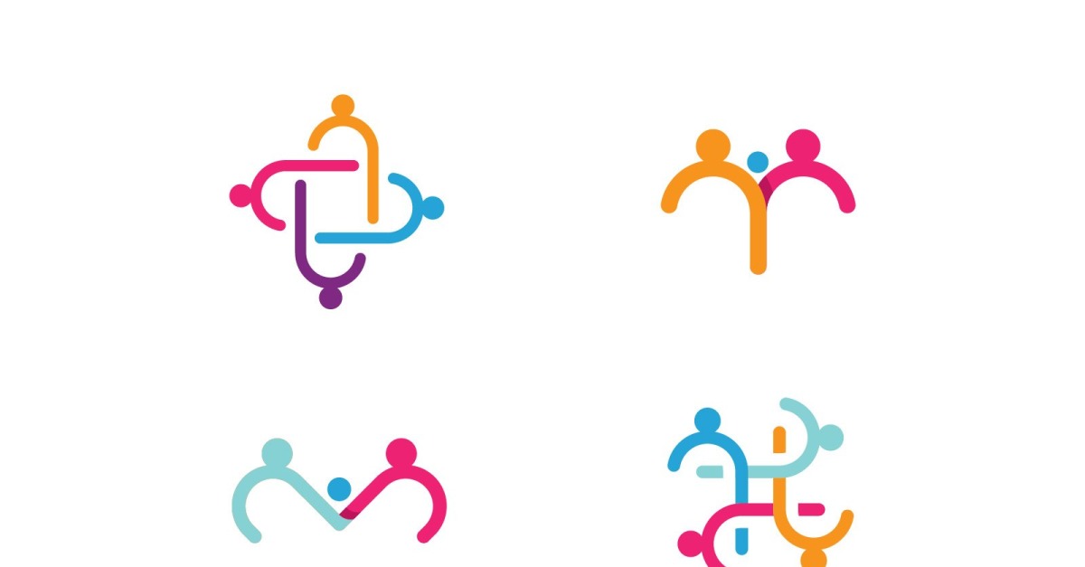 Başarı İnsanlar Logo Vektör Sembolü V23 - TemplateMonster