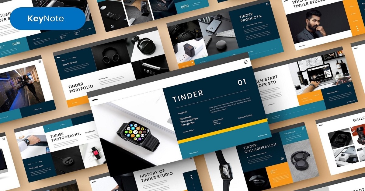 Tinder - Plantilla de Keynote empresarial - TemplateMonster