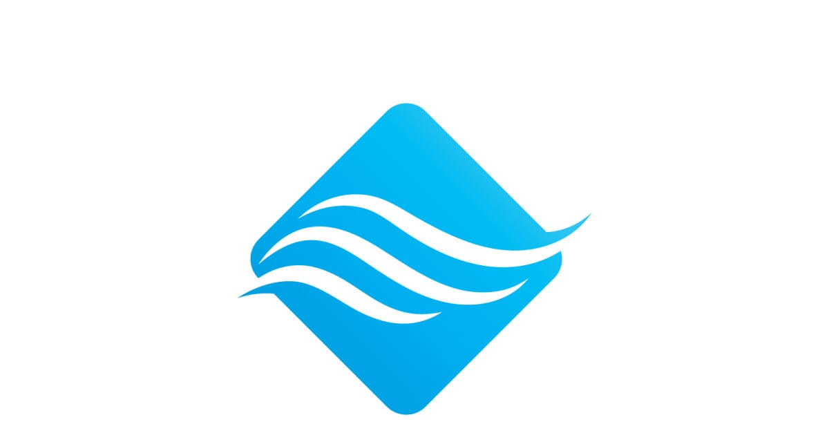 Woda fala Logo wektor Symbol V8 #256020 - TemplateMonster