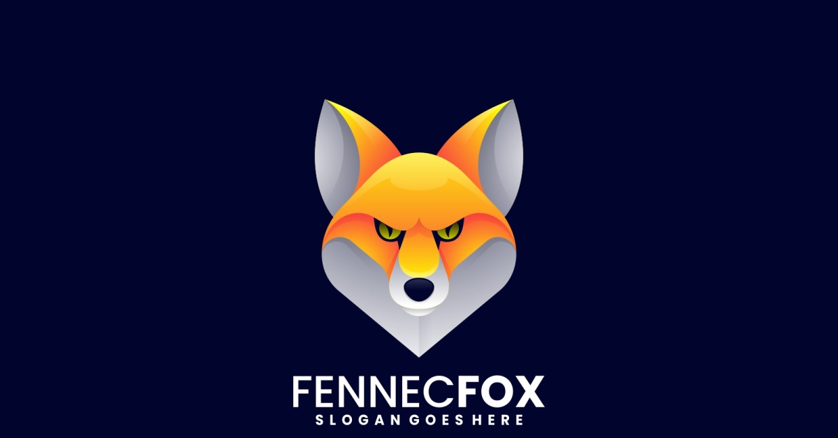 Fennec Fox Gradient Logo Design #256105 - TemplateMonster