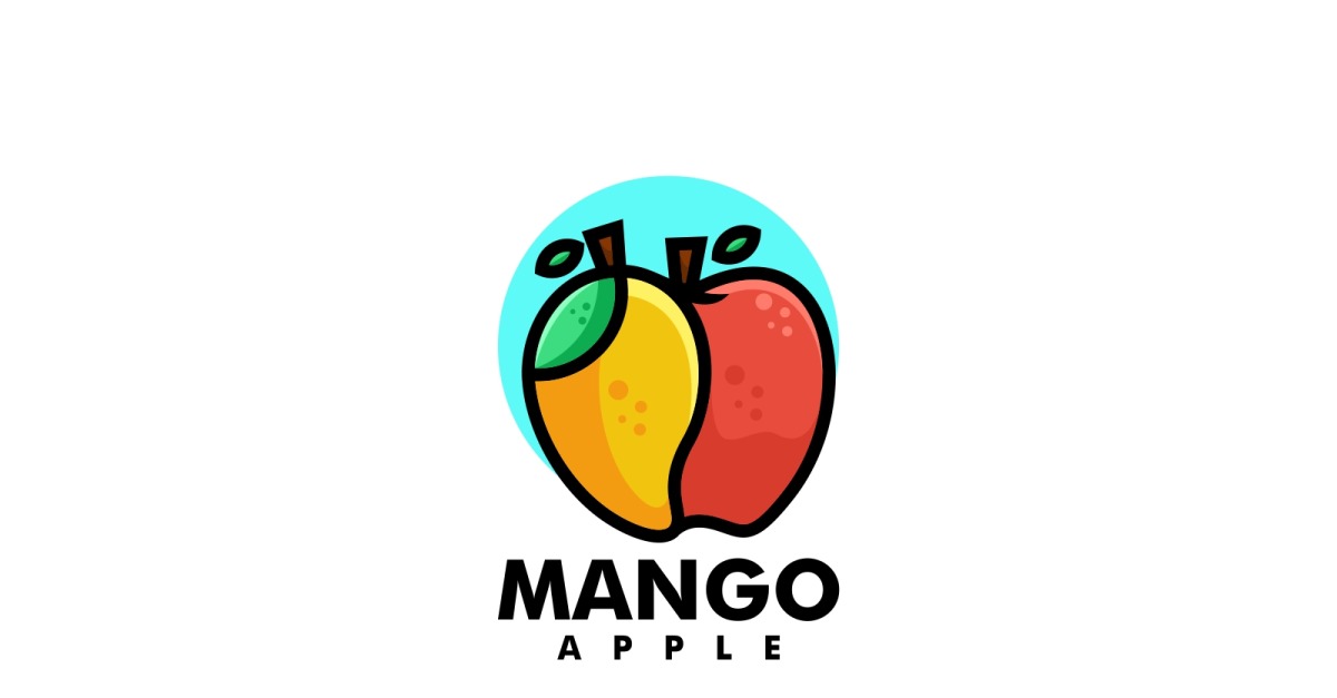 Mango and Apple Simple Logo #256115 - TemplateMonster