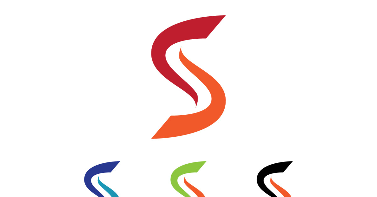 S letra inicial Logo Vector Business Vector V16