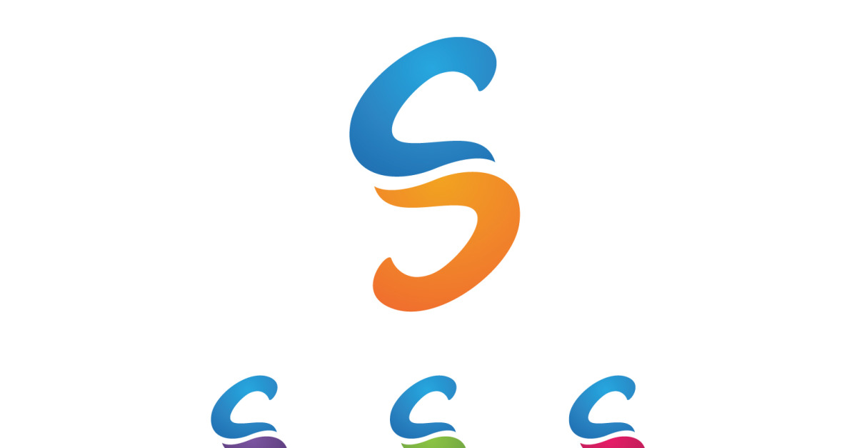 S letra inicial Logo Vector Business Vector V33