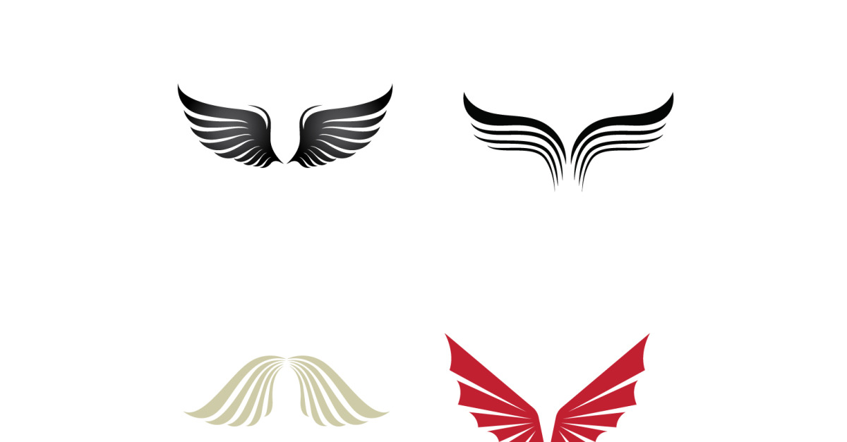 Kanatlı Şahin Kuş Kartal Logo Ve Sembol Vektör V11