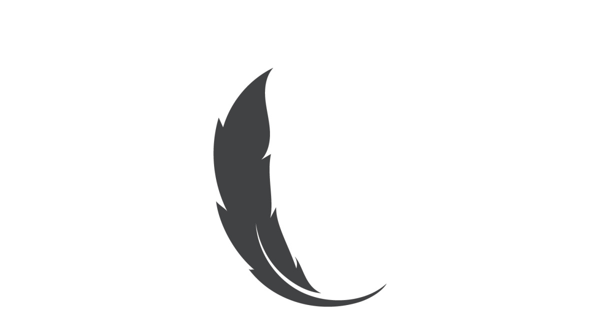 Feather Pen Write Sign Logo Vector V19 - TemplateMonster