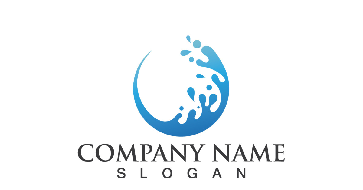 Splash Eau Fraîche Logo Et Symbole Vecteur V24
