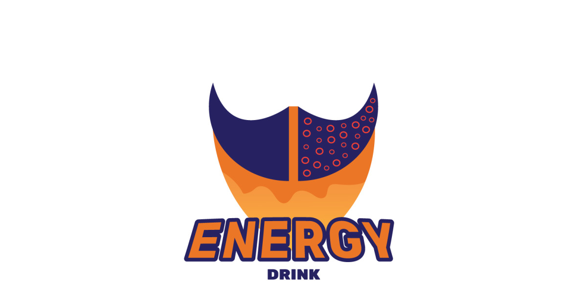 Modèle de conception de logo de boisson énergisante