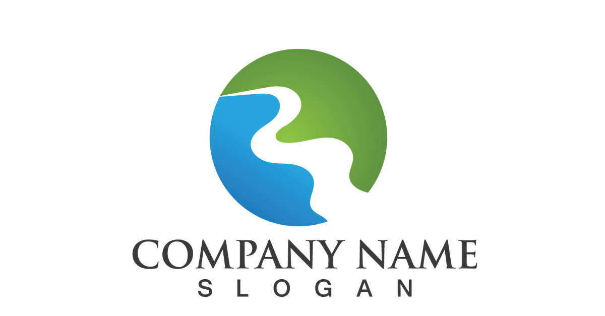 Fluss-Logo-Vektorsymbol-Illustrationsdesign V14