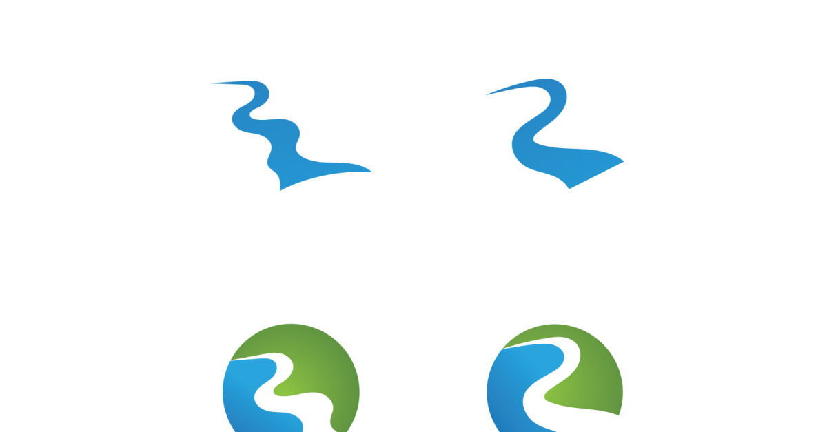 Rivière Logo Vector Icon Illustration Design V20