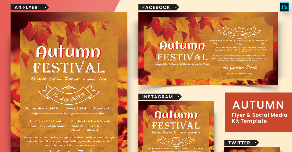 Autumn Fall Festival Flyer and Social Media Pack-02