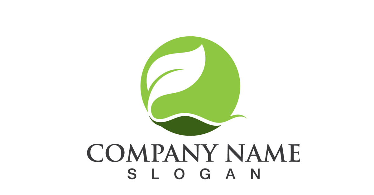 Ecología hoja verde naturaleza logotipo y símbolo V36
