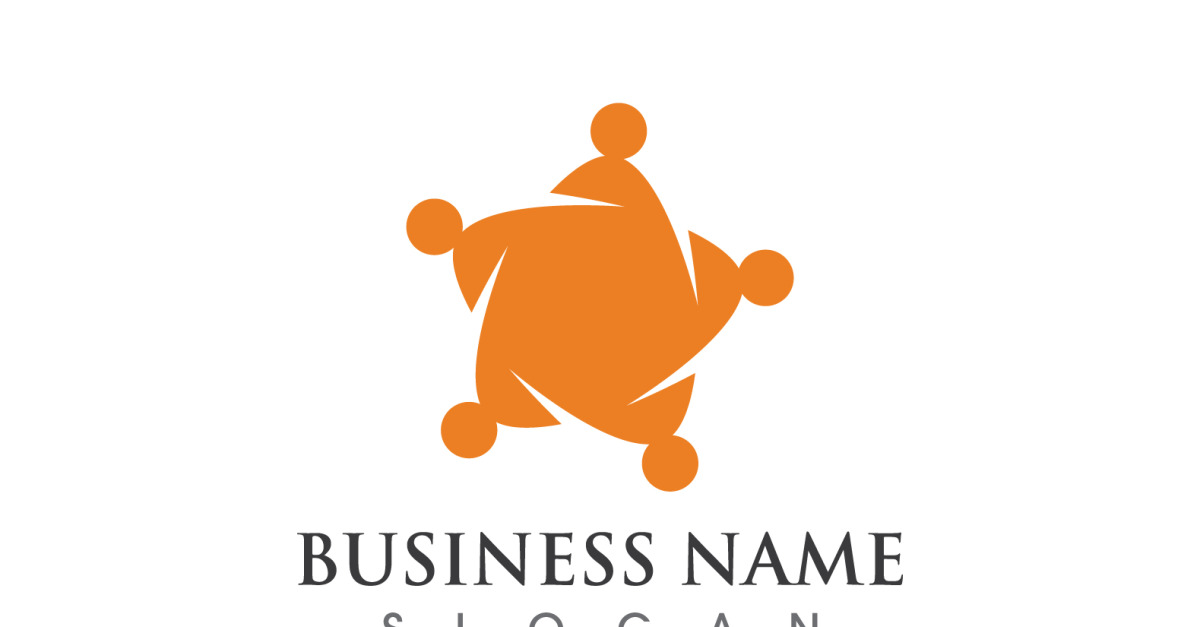 Community Star Group People Logo Vector V8 - TemplateMonster