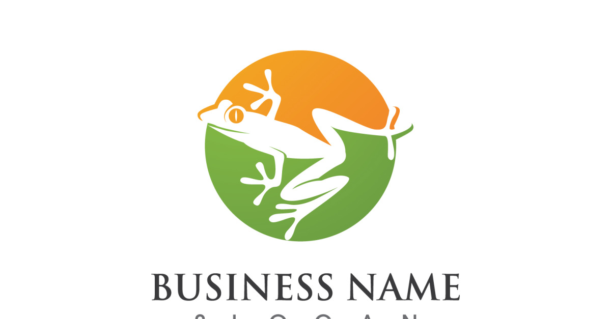 Frog Green Animal Logo Design Vector V3 - TemplateMonster