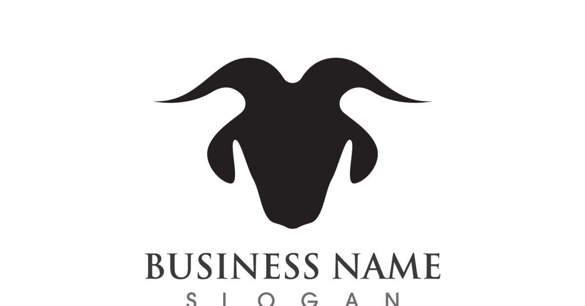 Keçi Kafası Logo Ve Sembol Vektör V1 - TemplateMonster