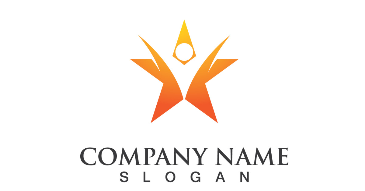 Logotipo de símbolo de éxito estrella Diseño vectorial V11