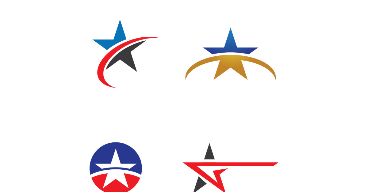 Logotipo de símbolo de éxito estrella Diseño vectorial V15