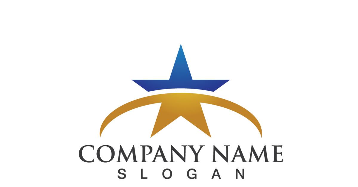 Logotipo de símbolo de éxito estrella Diseño vectorial V17