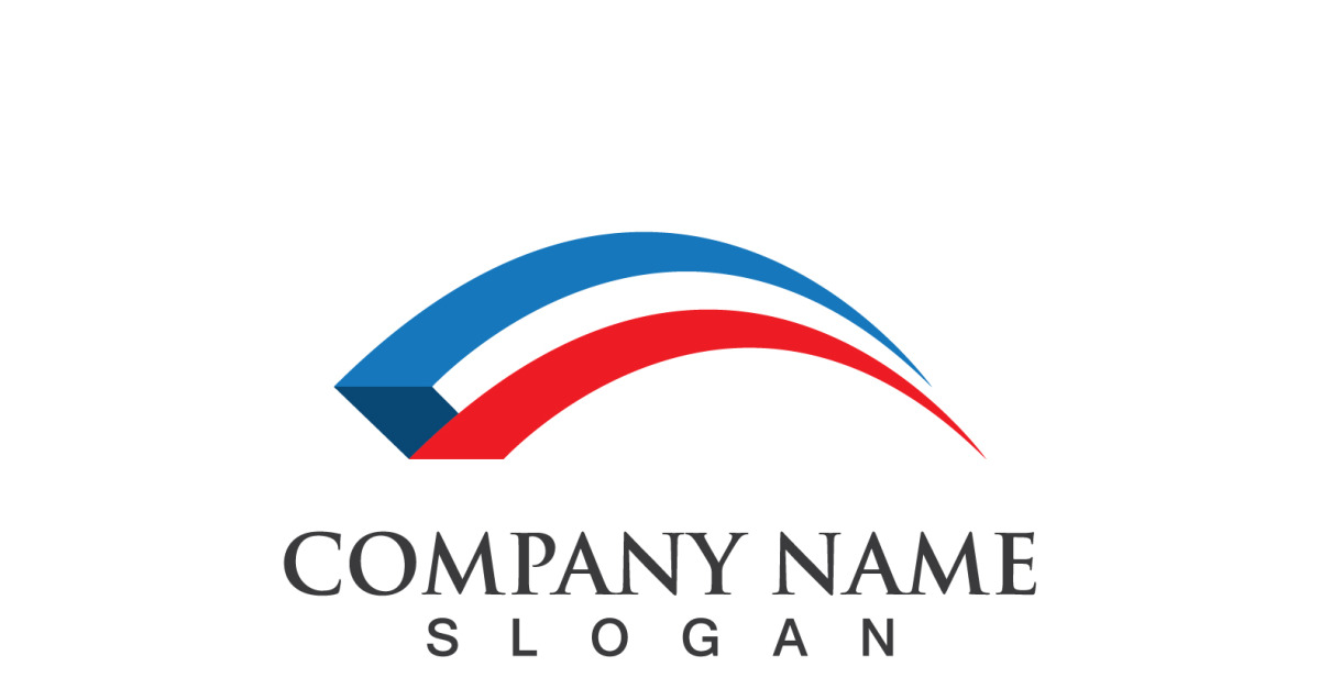 Bridge Red And Blue Logo And Symbol Vector - TemplateMonster