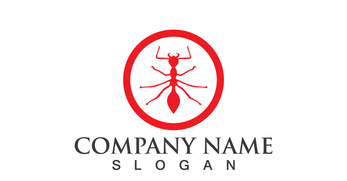 Ant Red Logo And Symbol Vector V18 #257311 - TemplateMonster