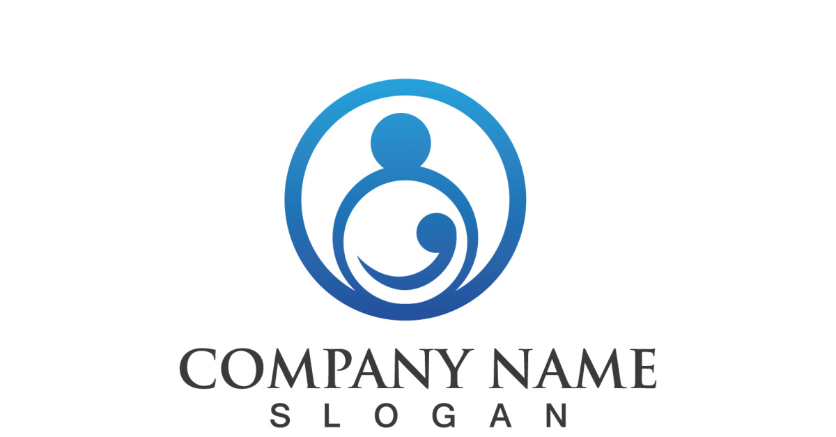 Adoption Family Care Love Logo Vector V15 - TemplateMonster