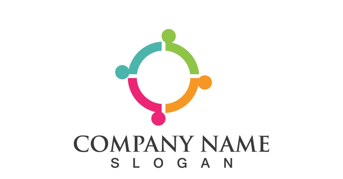Group People Community Social Logo Vector V4