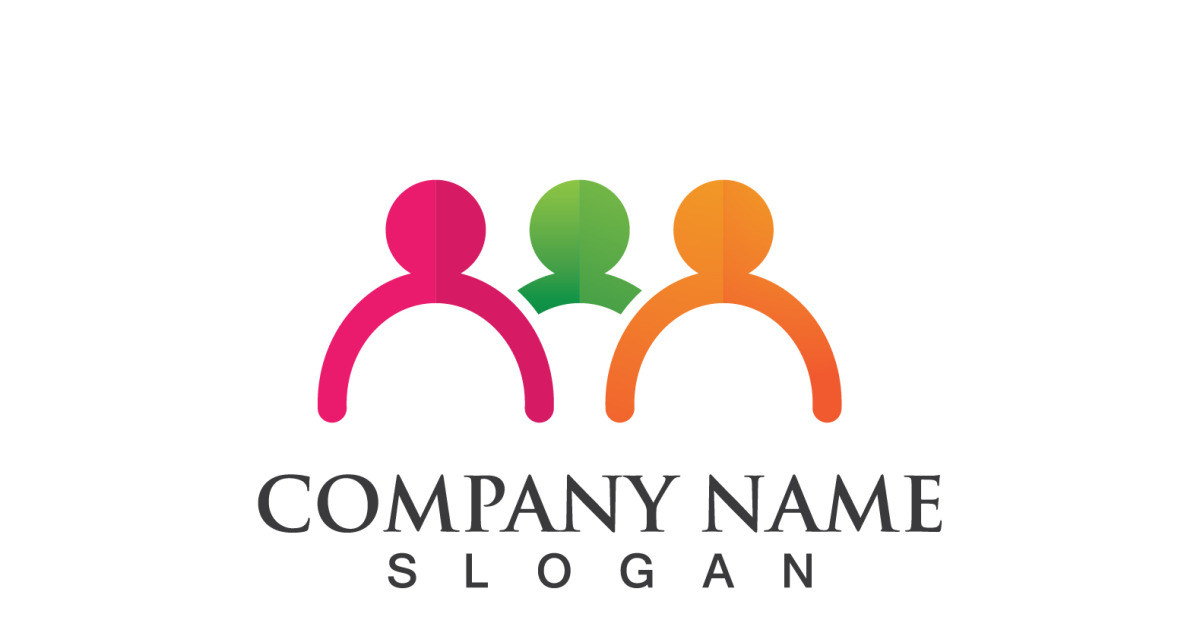 Group People Community Social Logo Vector V7