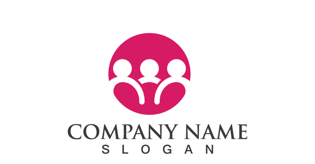 Grup İnsanlar Topluluk Sosyal Logo Vektör V10